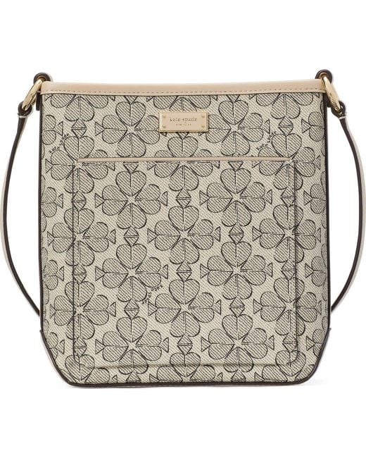 Kate Spade Ava Spade Flower Coated Canvas Crossbody Bag in Natural | Lyst