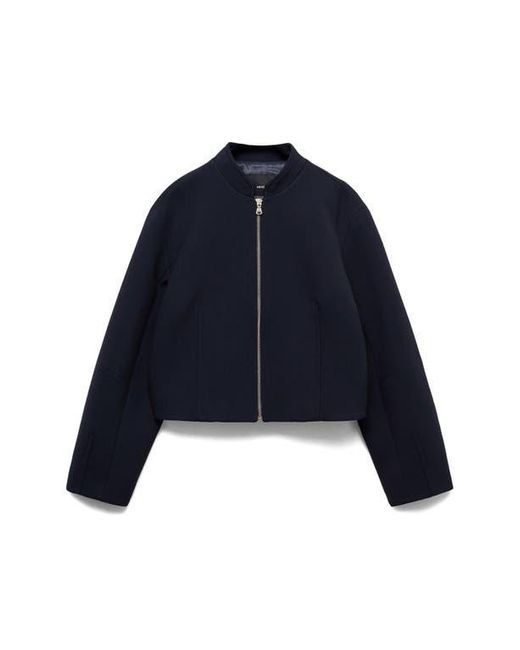 Mango Bomber Jacket in Blue | Lyst