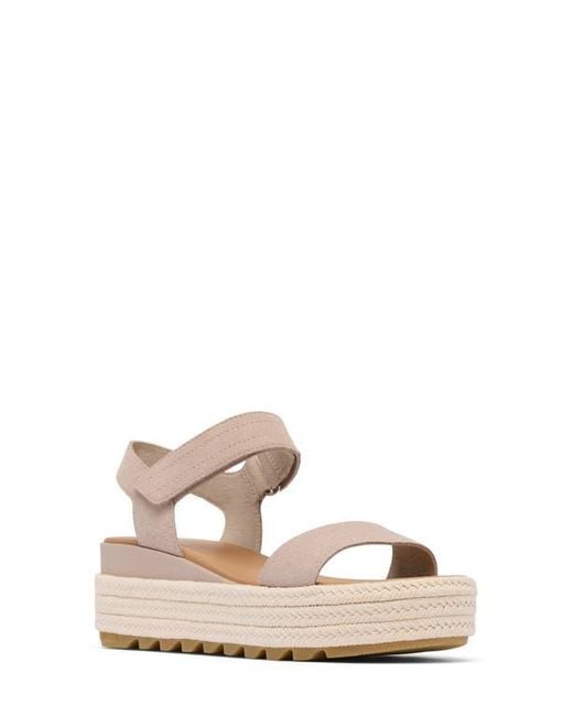 Sorel Cameron Flatform Sandal in Natural | Lyst