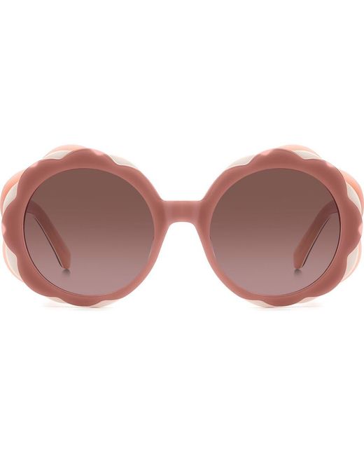 Kate Spade Vivi 54Mm Round Sunglasses in Pink | Lyst