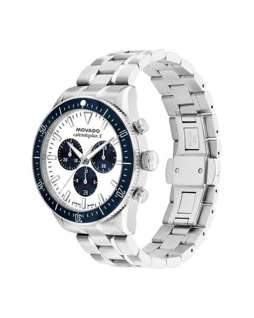 Movado Calendoplan Chronograph Bracelet Watch, 42Mm in Gray for Men | Lyst