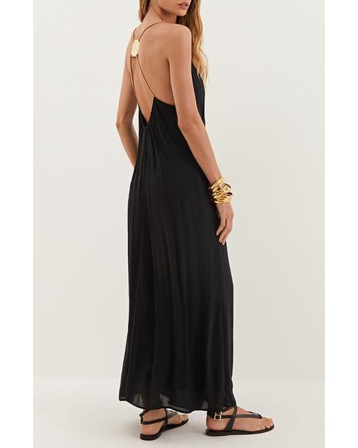 ViX Rebecca Swim Cover-Up Maxi Dress in Black | Lyst