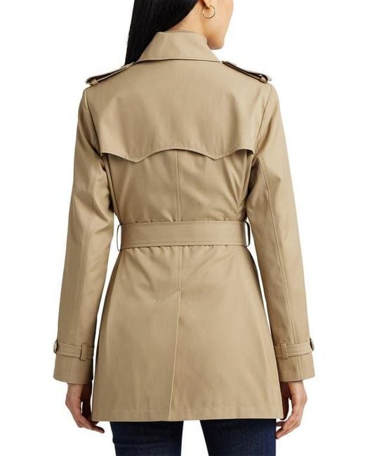 Ralph Lauren Belted Water Resistant Double Breasted Trench Jacket