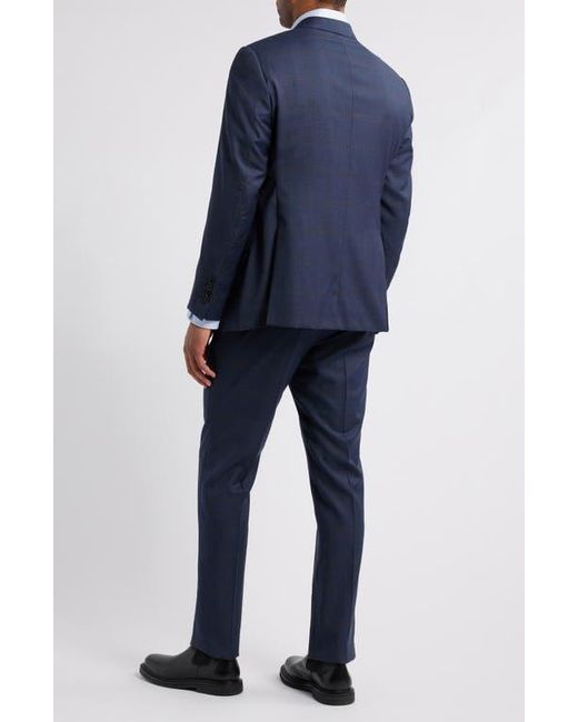 Emporio Armani G-Line Shadow Check Wool Suit in Blue for Men | Lyst