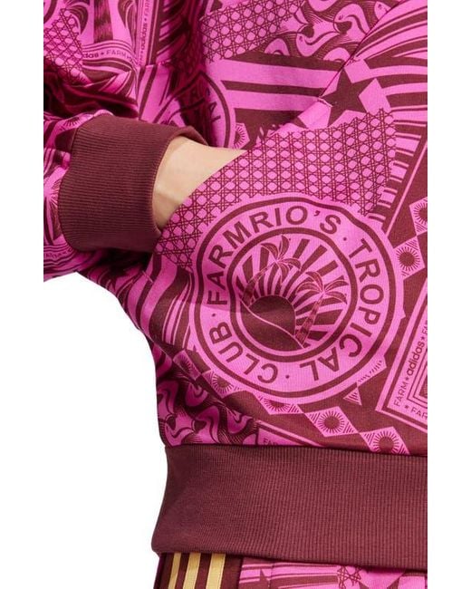 adidas X Farm Rio Oasis Night Track Jacket in Pink | Lyst