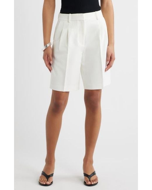 Open Edit The Icon High Rise Bermuda Shorts in White | Lyst