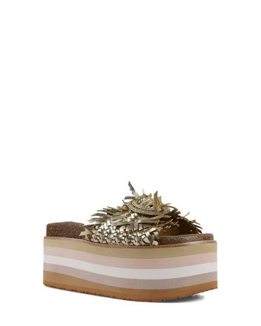 Zigi Karinna Platform Sandal in Brown | Lyst
