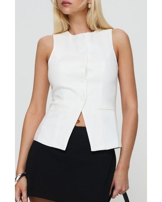 Princess Polly Theodosia Cutaway Vest in White | Lyst