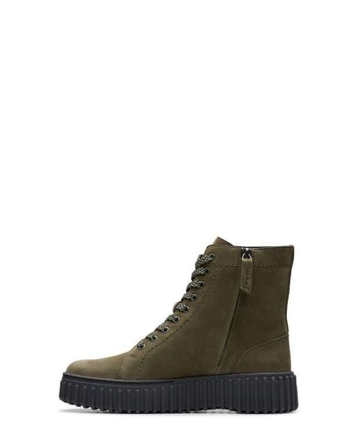 Clarks Torhill Rise Zip Combat Boot in Green | Lyst