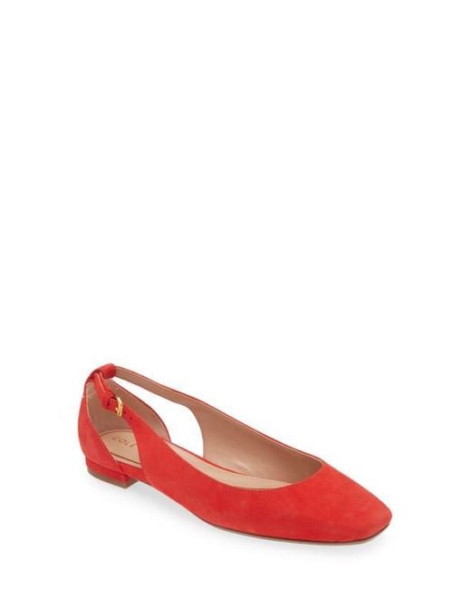 Cole Haan Bria Cutout Flat in Red | Lyst