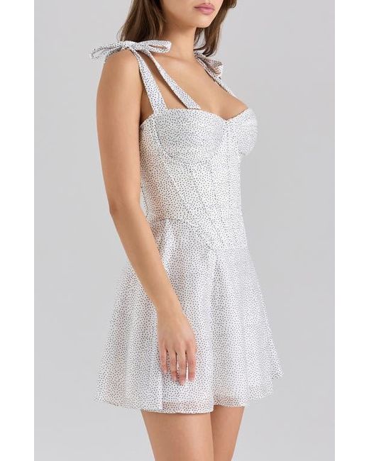 House Of Cb Ariella Corset Tie Strap Minidress in White | Lyst