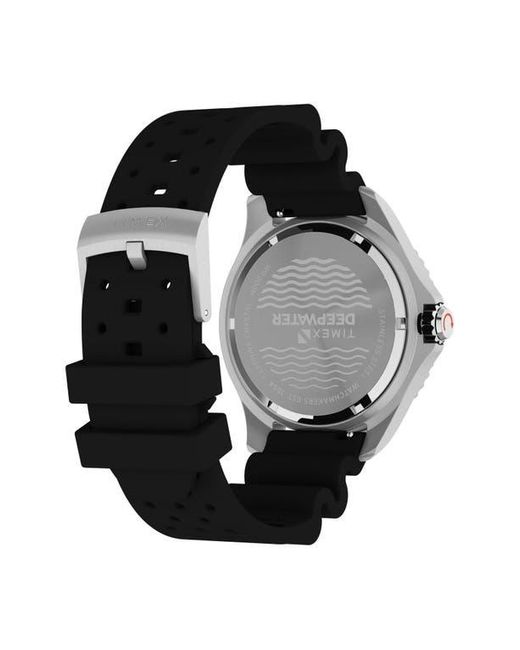 Timex Deepwater Meridian Rubber Strap Watch, 44Mm in Black for Men | Lyst