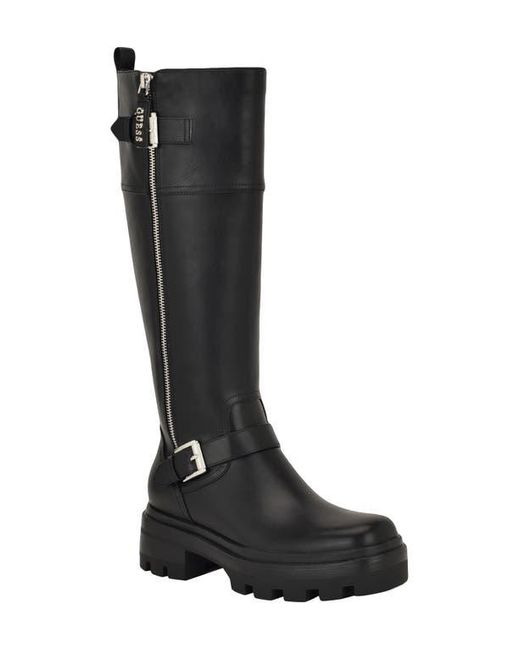 Guess Lynnie Knee High Boot in Black | Lyst