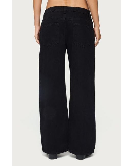 Edikted Daytime Low Rise Wide Leg Jeans in Blue | Lyst