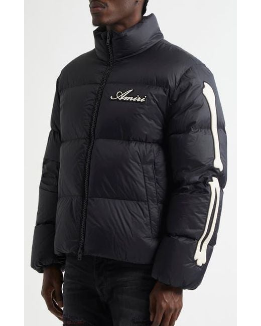 Amiri Bones Down Puffer Jacket in Black for Men | Lyst