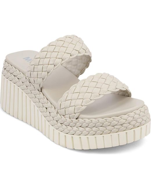 MIA Yoshi Platform Wedge Sandal in Metallic | Lyst