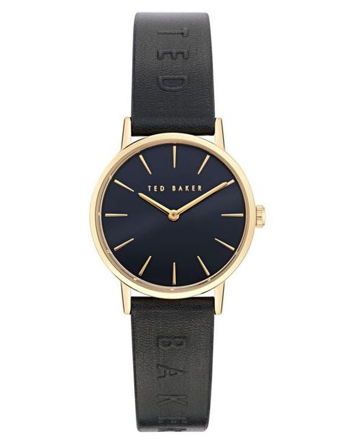 Ted Baker Classic Leather Strap Watch, 32Mm in Black | Lyst