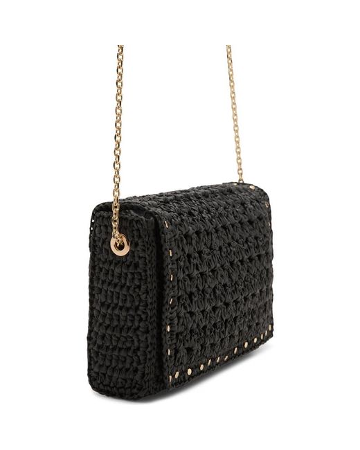 Mango Woven Straw in Black | Lyst
