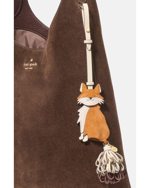 Kate Spade Critters Ginger Fox Bag Charm in White | Lyst