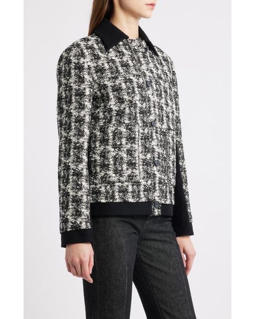 BOSS Joloria Tweed Jacket in Black | Lyst