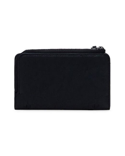 Desigual Medium Embroidered Faux Leather Bifold Wallet in Black | Lyst