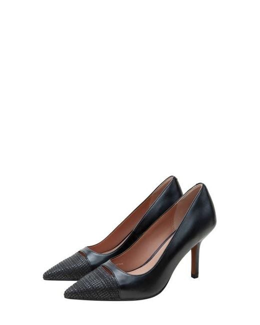 Linea Paolo Prue Pointed Cap Toe Pump in Blue | Lyst