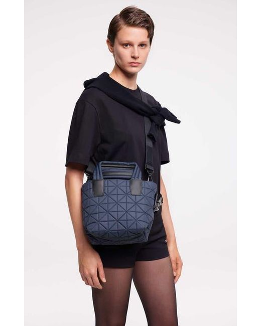 VEE COLLECTIVE Mini Vee Water Repellent Quilted Nylon Tote in Blue | Lyst