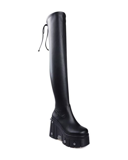 Zigi Rakena Over The Knee Platform Boot in Black | Lyst