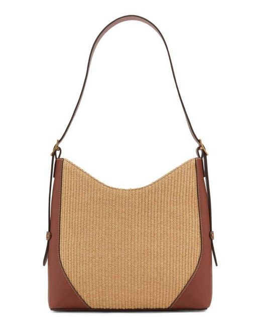 Mango Canvas Shoulder Bag in Brown | Lyst
