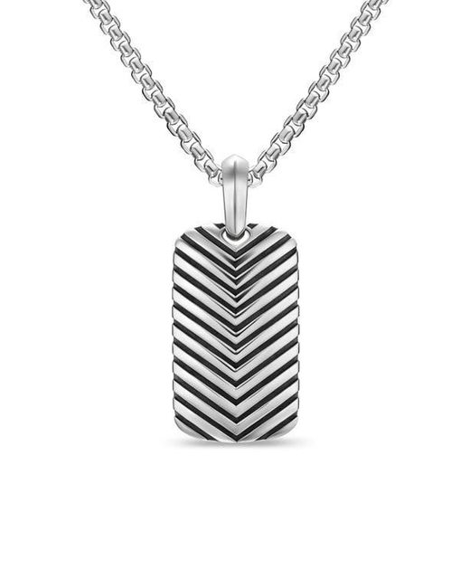 David Yurman Chevron Tag in White for Men | Lyst