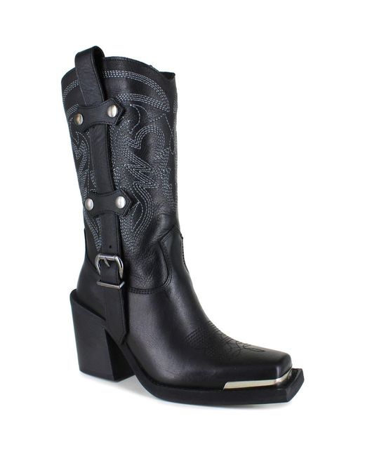 Zigi Amaranta Cowboy Boot in Black | Lyst