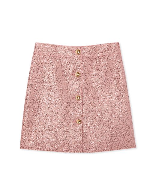 St John Sequin Knit Miniskirt In Pink Lyst