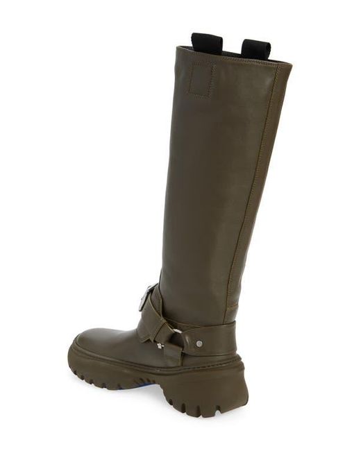 Burberry Stomp Tall Boot in Green | Lyst