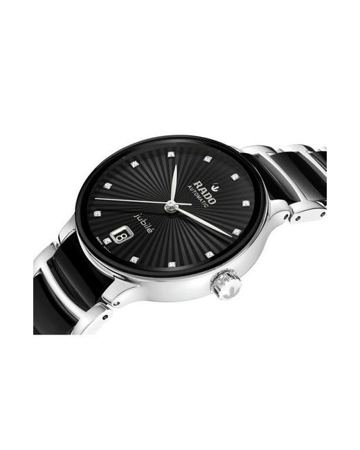 Rado Centrix Automatic Diamond Bracelet Watch, 35Mm in Black | Lyst