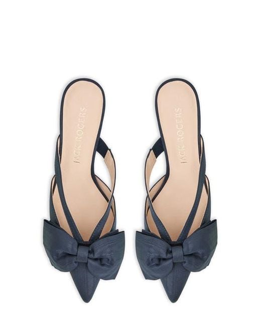 Jack Rogers Cynthia Bow Pointed Toe Mule in Blue | Lyst