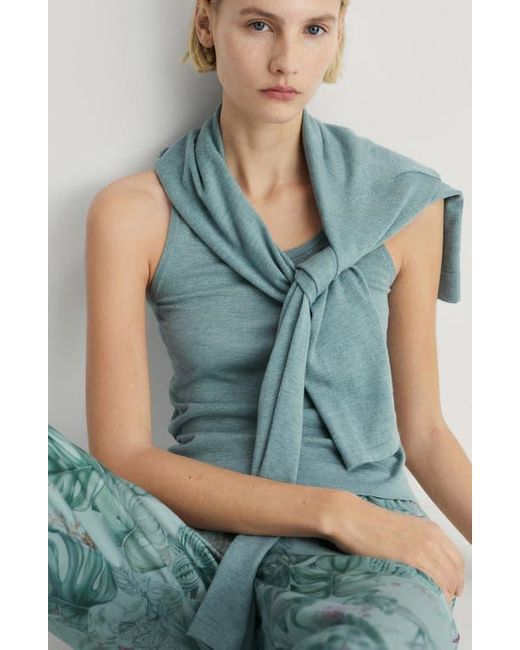 Mango Sweater Tank in Blue | Lyst