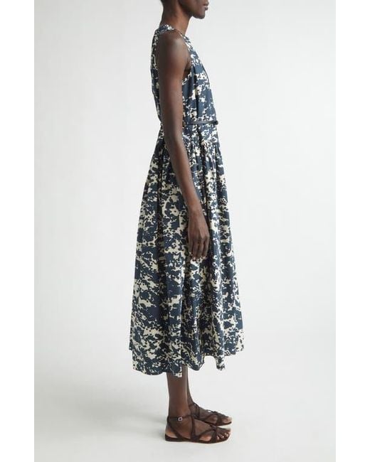 Max Mara Teresa Print Cotton Midi Dress | Lyst
