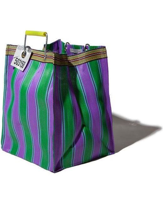 Puebco Recycled Plastic Stripe Bag in Green | Lyst