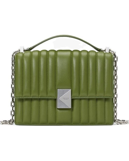 Kate Spade Deco Quilted Leather Convertible Crossbody Bag in Green | Lyst
