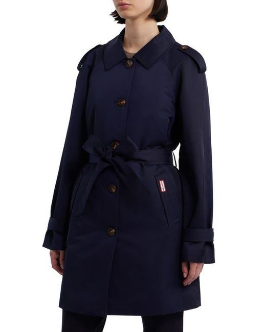 HUNTER Stacy Water Resistant Trench Coat in Blue | Lyst