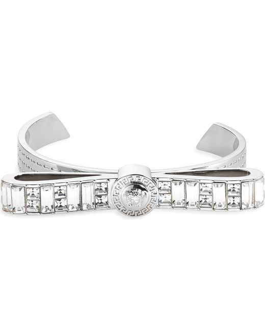 Versace Gianni Ribbon Cuff Bracelet in Metallic | Lyst