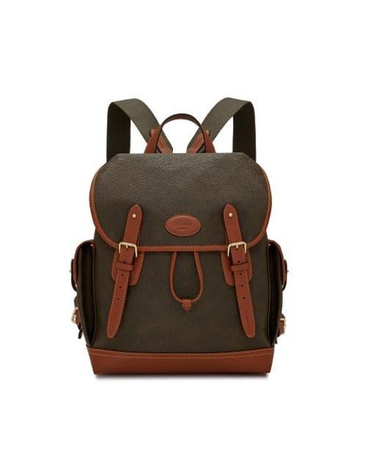 Mulberry Heritage Eco Scotchgrain Backpack in Brown for Men | Lyst