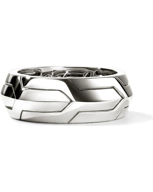 John Hardy Icon 50 Sterling Ring, 9Mm in Metallic | Lyst