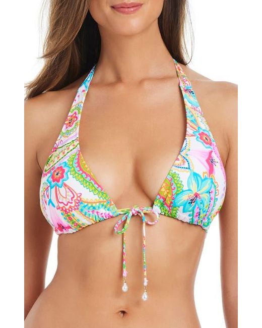 Rod Beattie Tie Triangle Bikini Top in Blue | Lyst