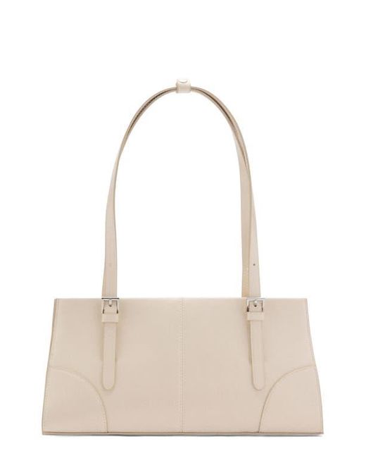 Mango Faux Leather Shoulder Bag in Natural | Lyst