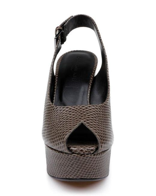 Robert Clergerie Dylan Slingback Platform Pump in Gray | Lyst