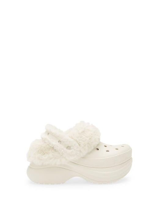 Crocs™ Bae Fleece Lined Platform Clog in White | Lyst