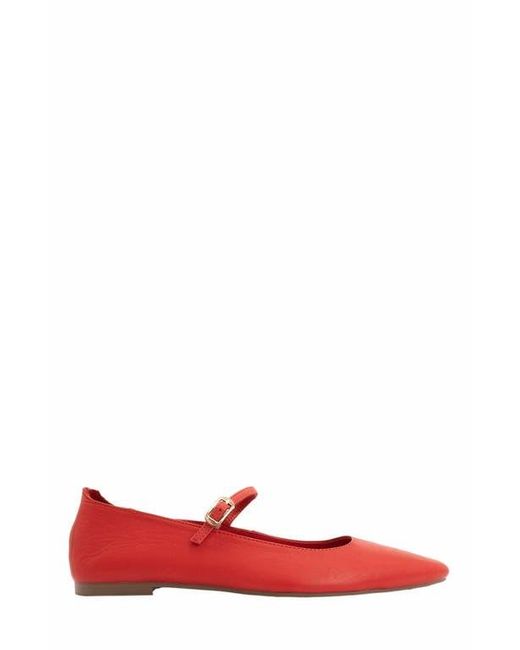 Forever & Always Shoes Lara Leather Mary Jane Flats in Red | Lyst