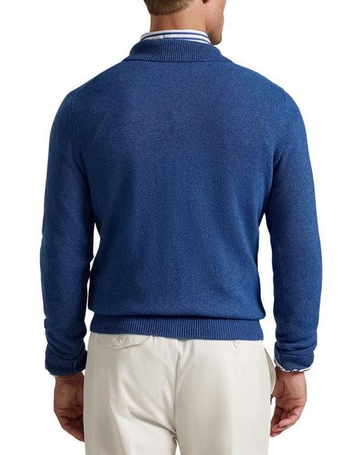 Polo Ralph Lauren Long Sleeve Wool & Cotton Polo Sweater in Blue for ...