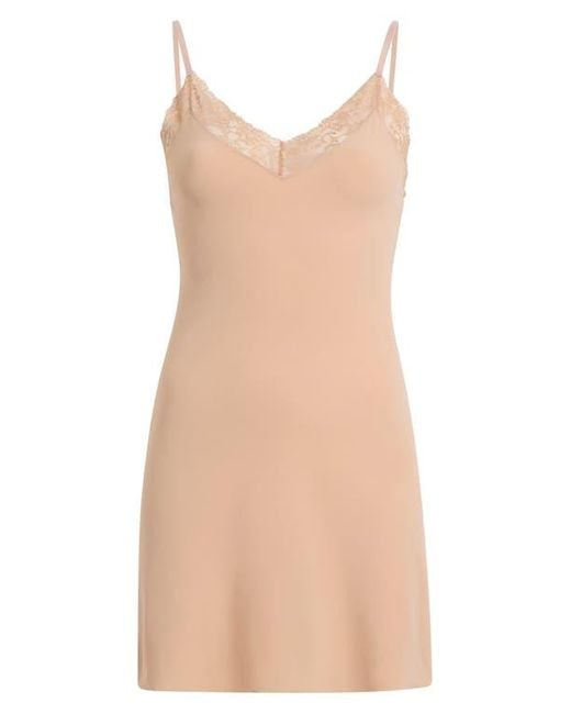 Commando Double Take Lace Trim Slip in Natural | Lyst